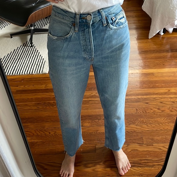 Re/Done | Jeans | Redone Blue Rigid Jeans 7s Ultra High Rise Stove Pipe ...